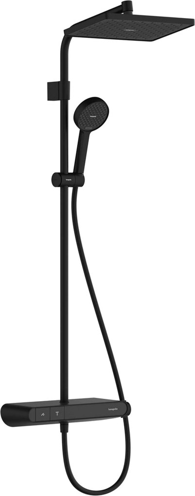 Hansgrohe Activera Q - Sprchový set s termostatem, 29x18 cm, 2 proudy, EcoSmart, matná černá 28648670