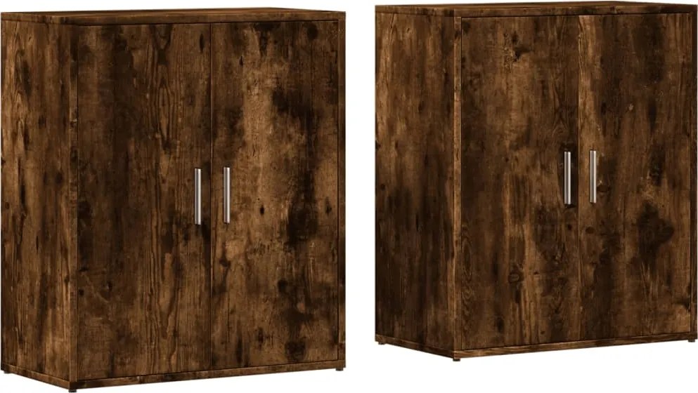 Příborníky 2 ks kouřový dub 60 x 31 x 70 cm kompozitní dřevo 3276543