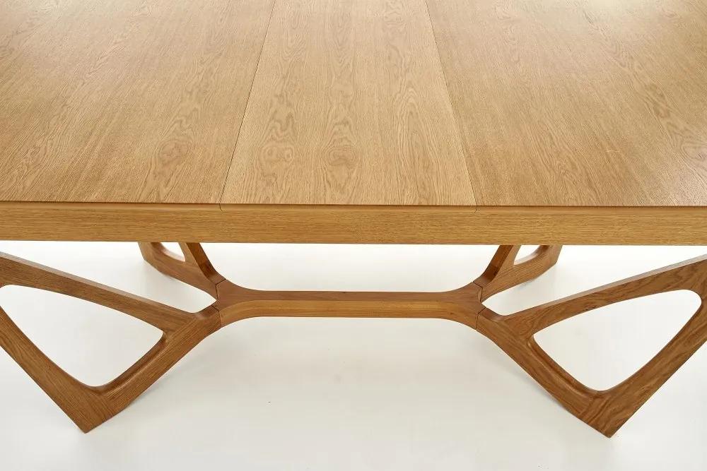 Jídelní rozkládací stůl WENANTY –⁠ 160x100x77 (+80) dřevo, dub medový