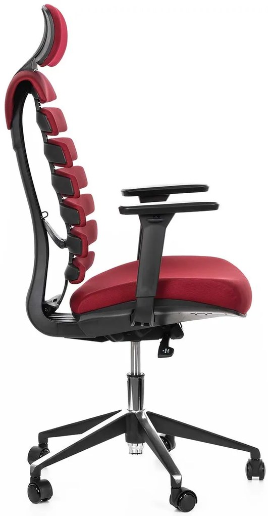 MERCURY Ergonomická kancelářská židle LOMAX - vínová látka / nosnost 150 kg