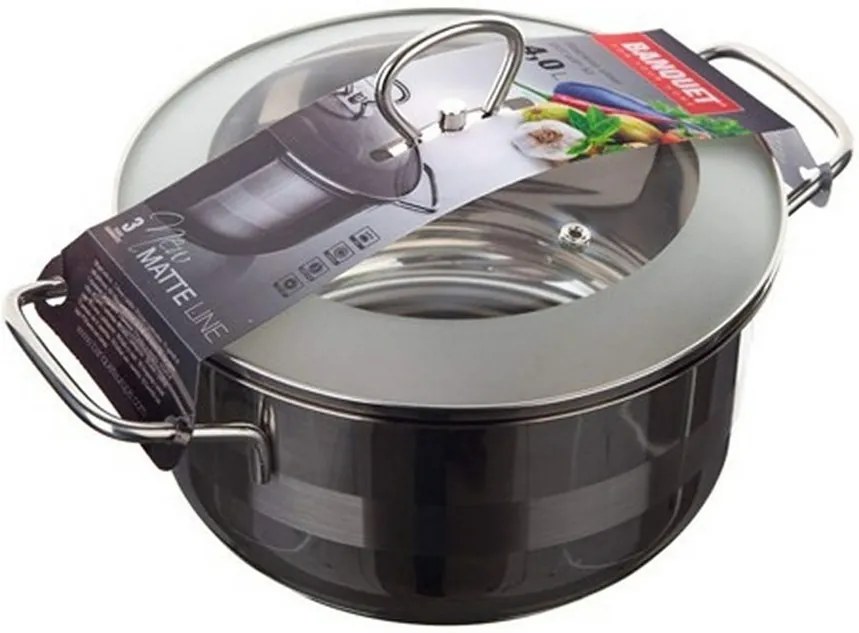 Kastrol s poklicí Matte New Line BANQUET 3l