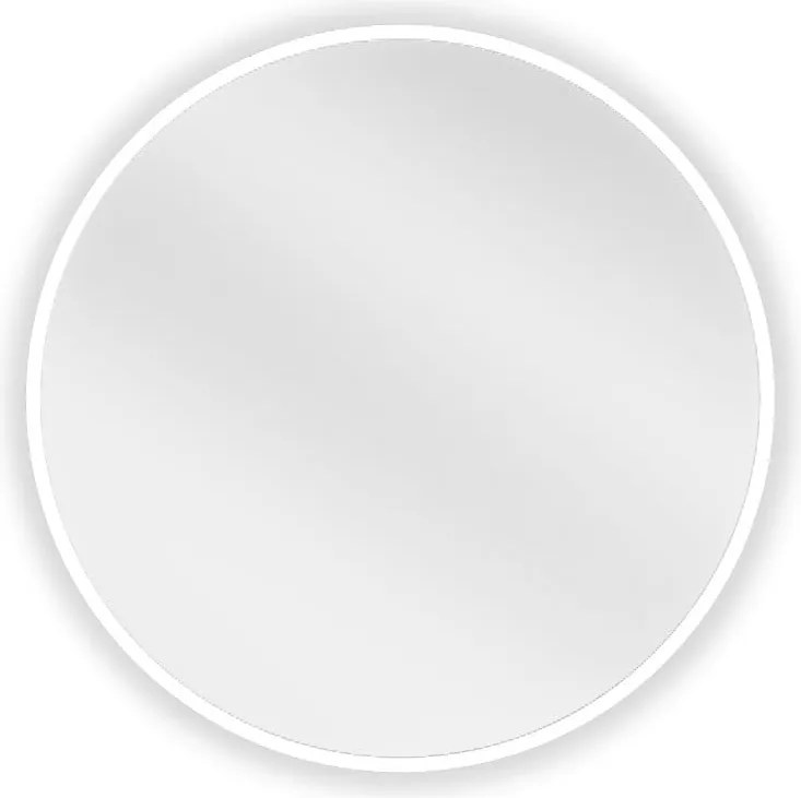 Mexen Loft kulaté koupelnové zrcadlo 50 cm, bílý rám - 9850-050-050-000-20