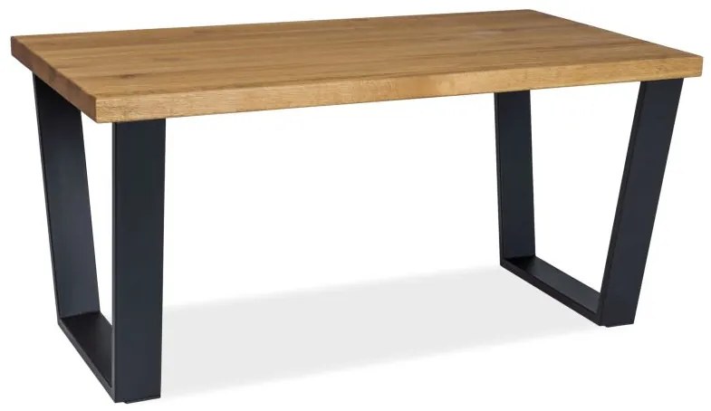 SIGNAL Konferenční stolek - VALENTINO B, masivní dub/matná černá