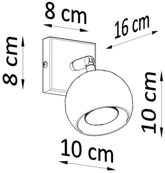 Sollux SL.0443 - Nástěnné bodové svítidlo OCULARE 1xGU10/10W/230V