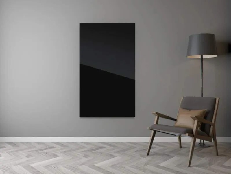 Černý skleněný infrapanel ByeCold 700 W, 120 × 60 cm, 17,5 m³