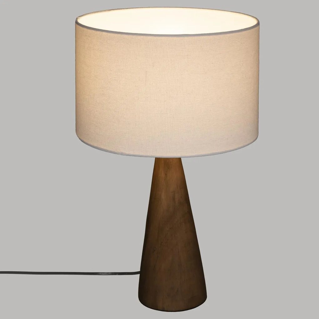 Noční lampa, bílé stínění, Ø 28 x 46 cm