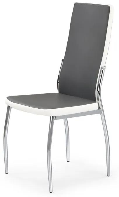 HALMAR K210 židle šedá/bílá