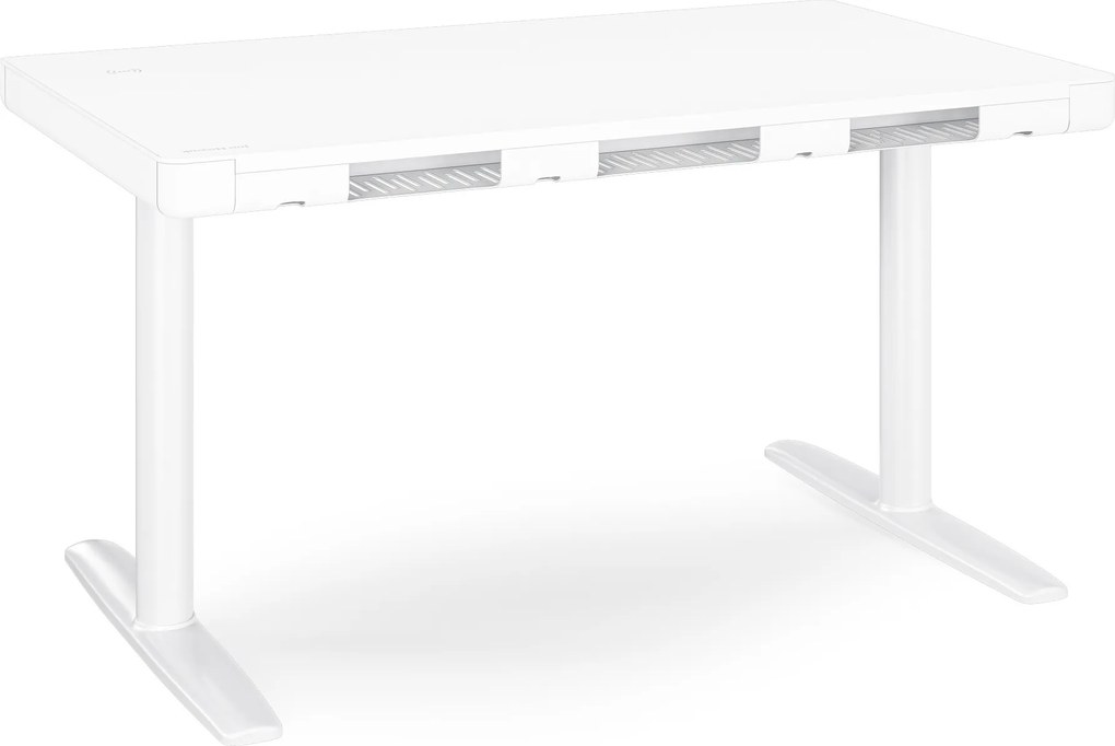 Elektrický psací stůl sit-stand se zásuvkou a bezdrátovou nabíječkou Qi bílý, 1200 mm: ELLIS