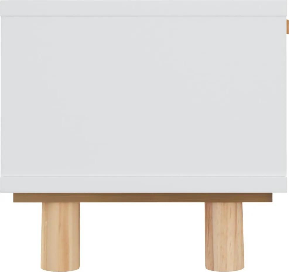 vidaXL Konferenční stolek 80x40x30 cm kompozitní a borové dřevo [345618] Barva: Černá