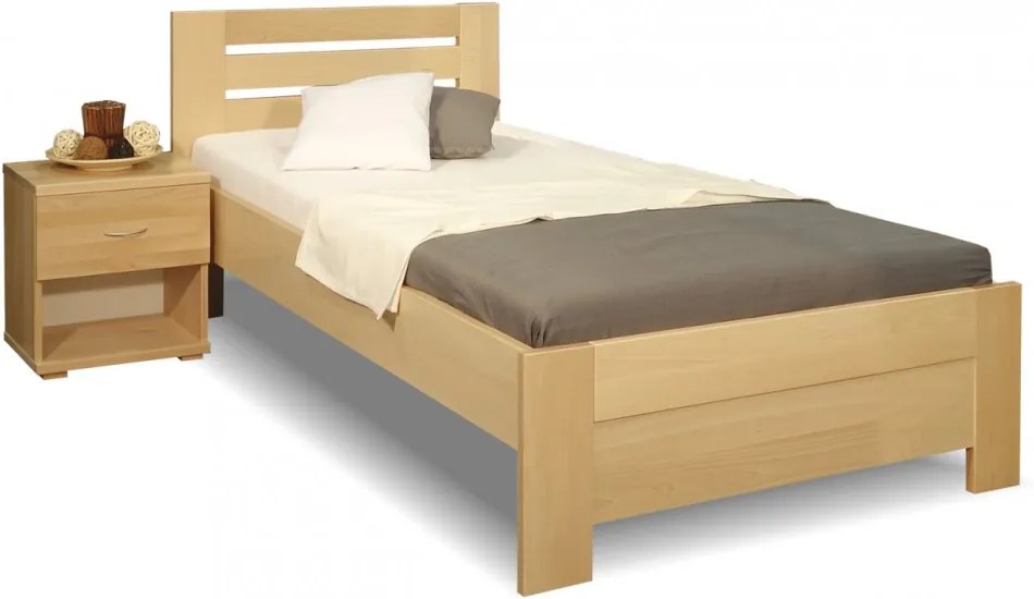 Zvýšená postel z masivu Rita, 80x200, 90x200, masiv buk BedWorld, 80x200 cm