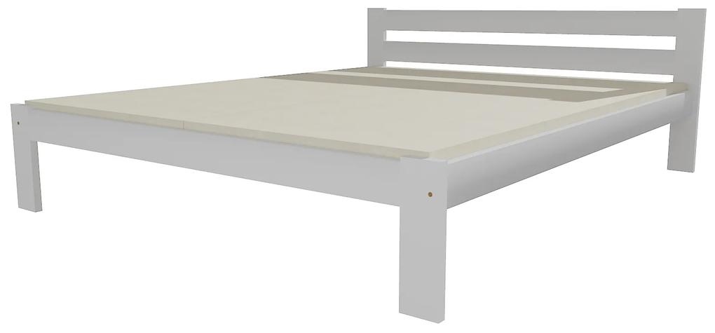 Dřevěná postel VMK 5A 180x200 borovice masiv - bílá