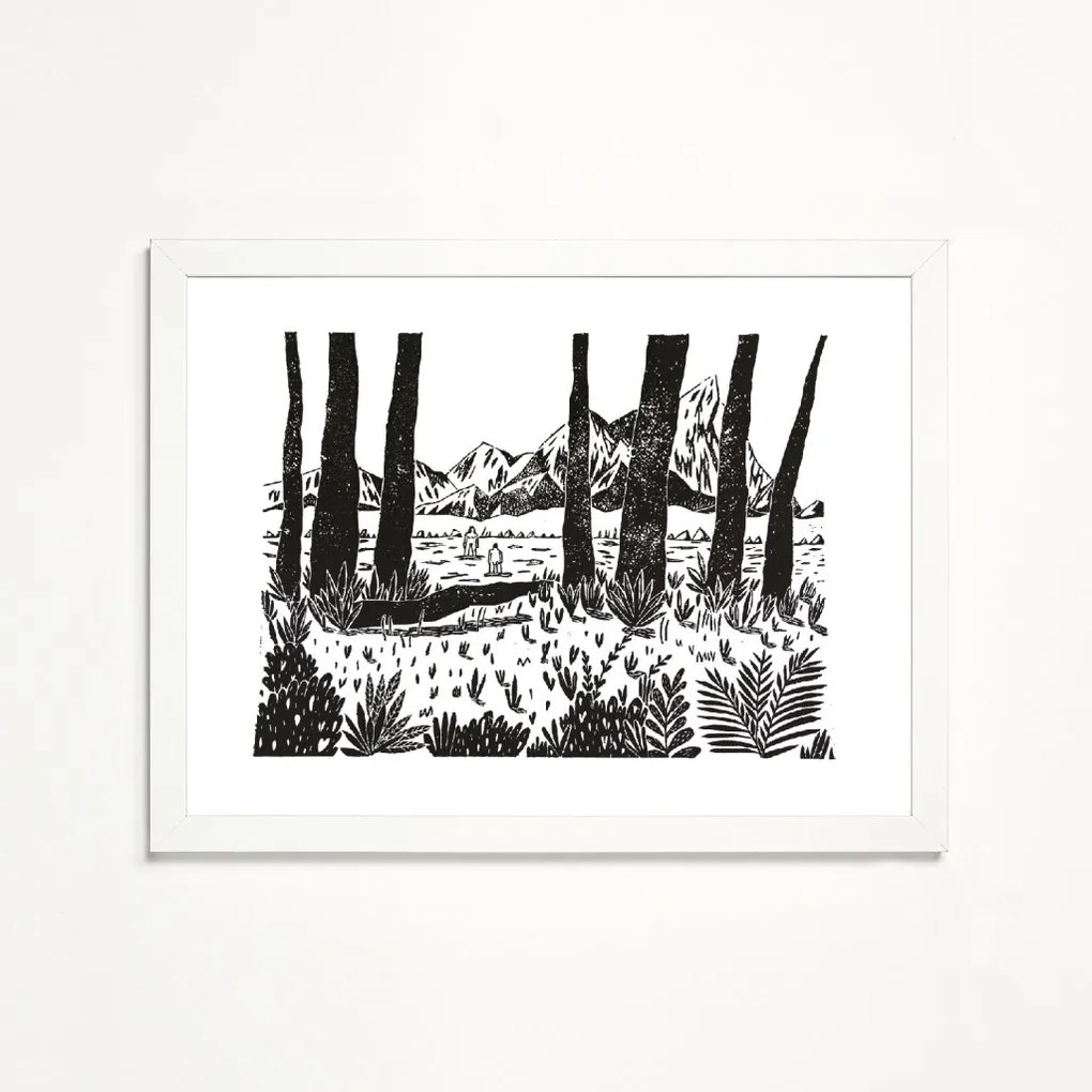 Pavla Baštanová | Koupání Rám: Bílý, Velikost: 30 x 40 cm