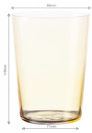 Poháry Tumbler žluté 515 ml set 6 ks – 21st Century Glas Lunasol META Glass (322662)