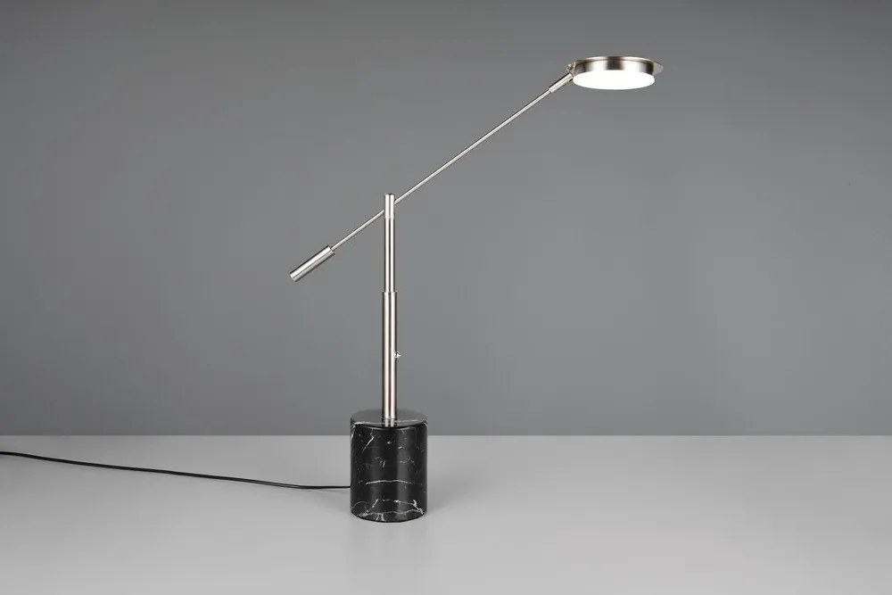 Černá/ve stříbrné barvě LED stolní lampa (výška 65 cm) Fiore – Trio Select