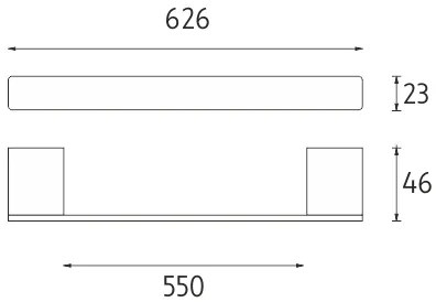 Nimco Držák na ručníky, 63 cm KIBO - Ki 14061-26