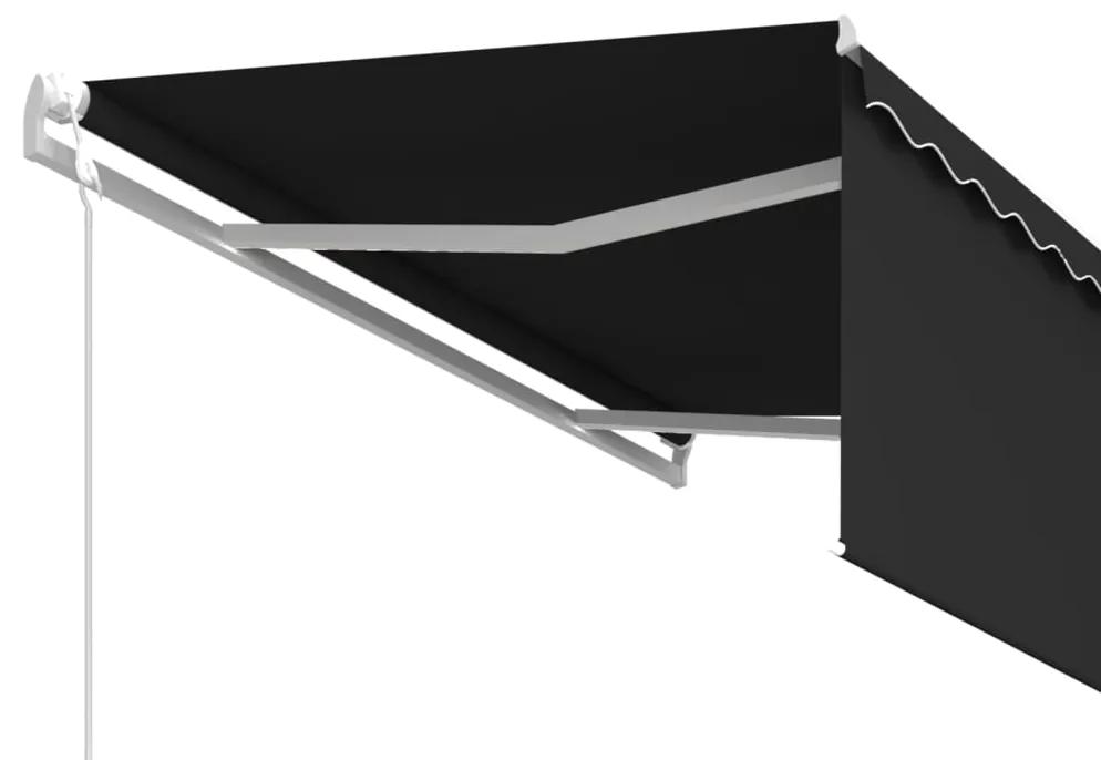 vidaXL Automatická zatahovací markýza s roletou 3 x 2,5 m antracitová