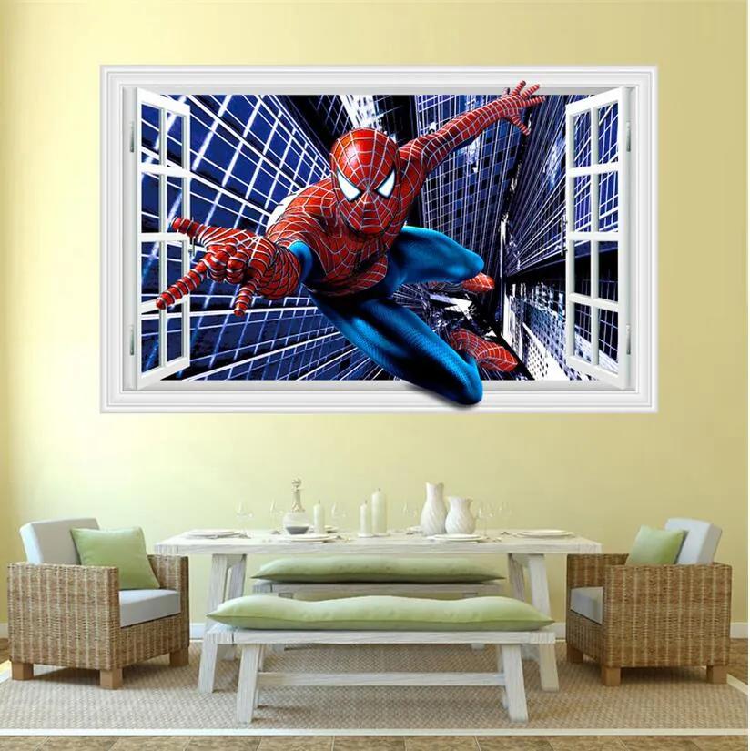 Živá Zeď Samolepka na zeď Spiderman superhrdina