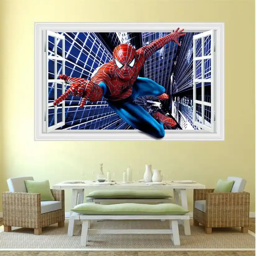 Živá Zeď Samolepka na zeď Spiderman superhrdina | BIANO