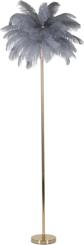 Stojací lampa Palm 160 cm šedá/zlatá