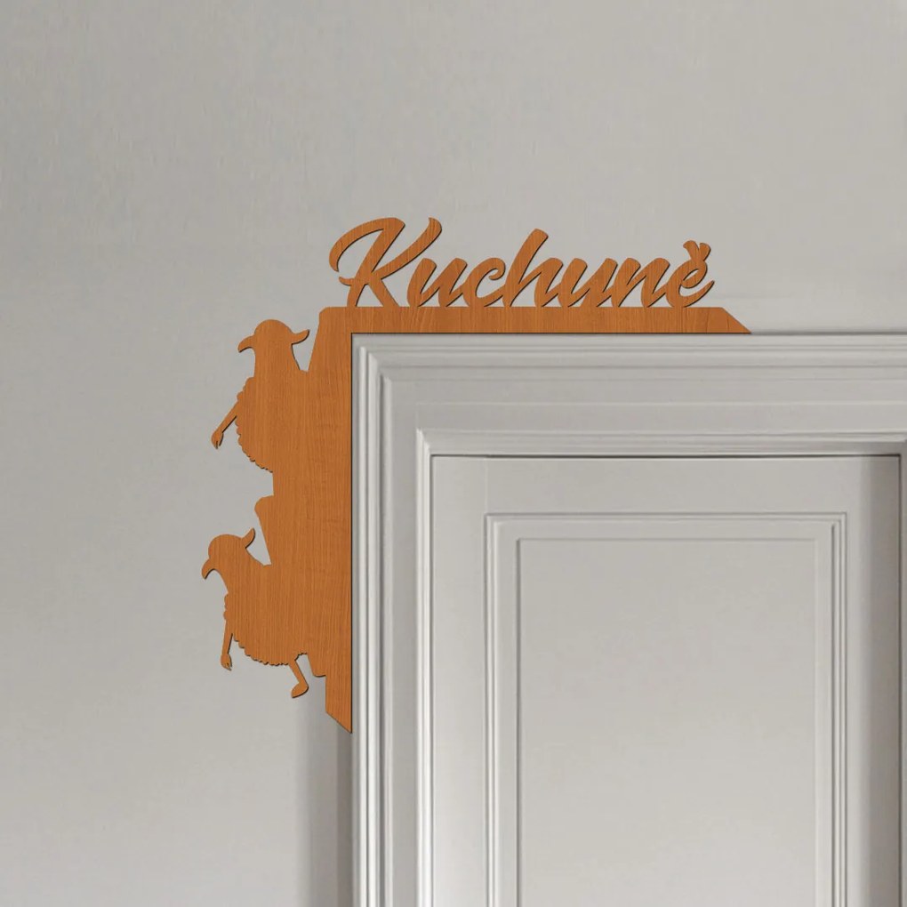 dřevo života Dřevěná cedulka do rohu dveří Kuchyně Zvolte rozměr (cm): 32x30, Zvolte barvu dekoru: Dub Sonoma
