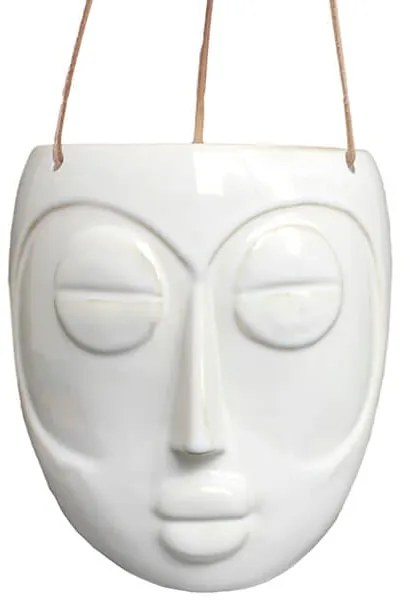 Závěsný květináč mask bílý MUZZA