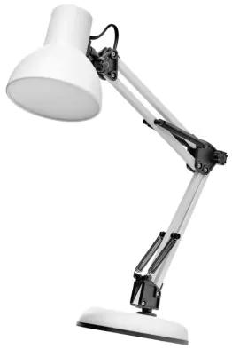 Stolní lampa LUCAS na žárovku E27, bílá