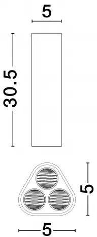 LED bílo-černé designové stropní svítidlo Etho 30