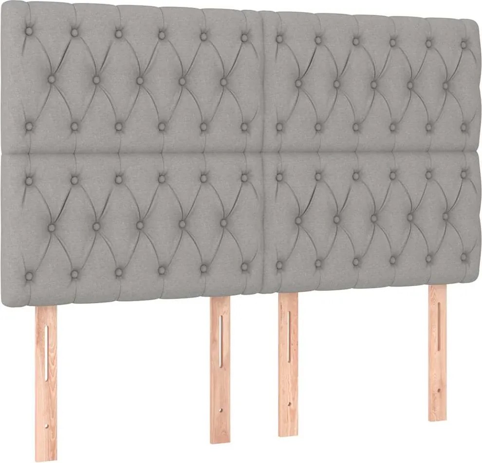 Box spring postel s matrací světle šedá 160 x 200 cm textil 3131681
