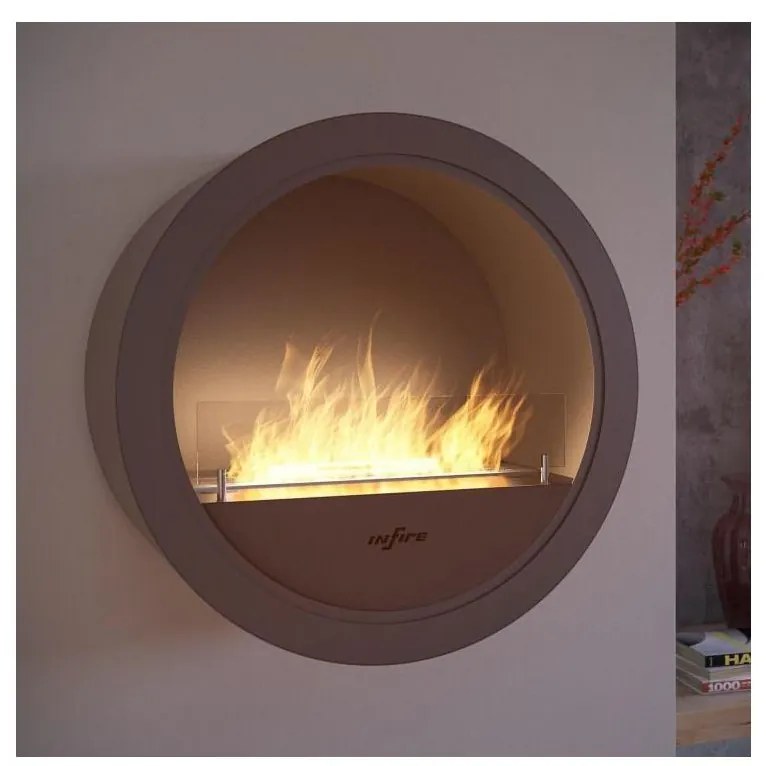 InFire - Nástěnný BIO krb pr. 70 cm 3kW černá INCYRCLE WALL
