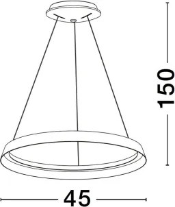 Závěsné LED svítidlo NOVA LUCE ORMI 38W 2700-3000K 9030519 stmívatelné Triac