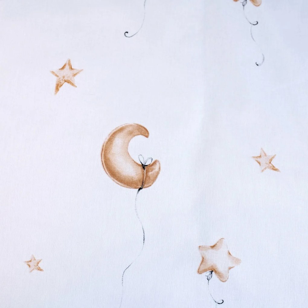 Povlečení do dětské postýlky Medvídek s balónky - 100% bavlna - 40x60 cm + 100x135 cm