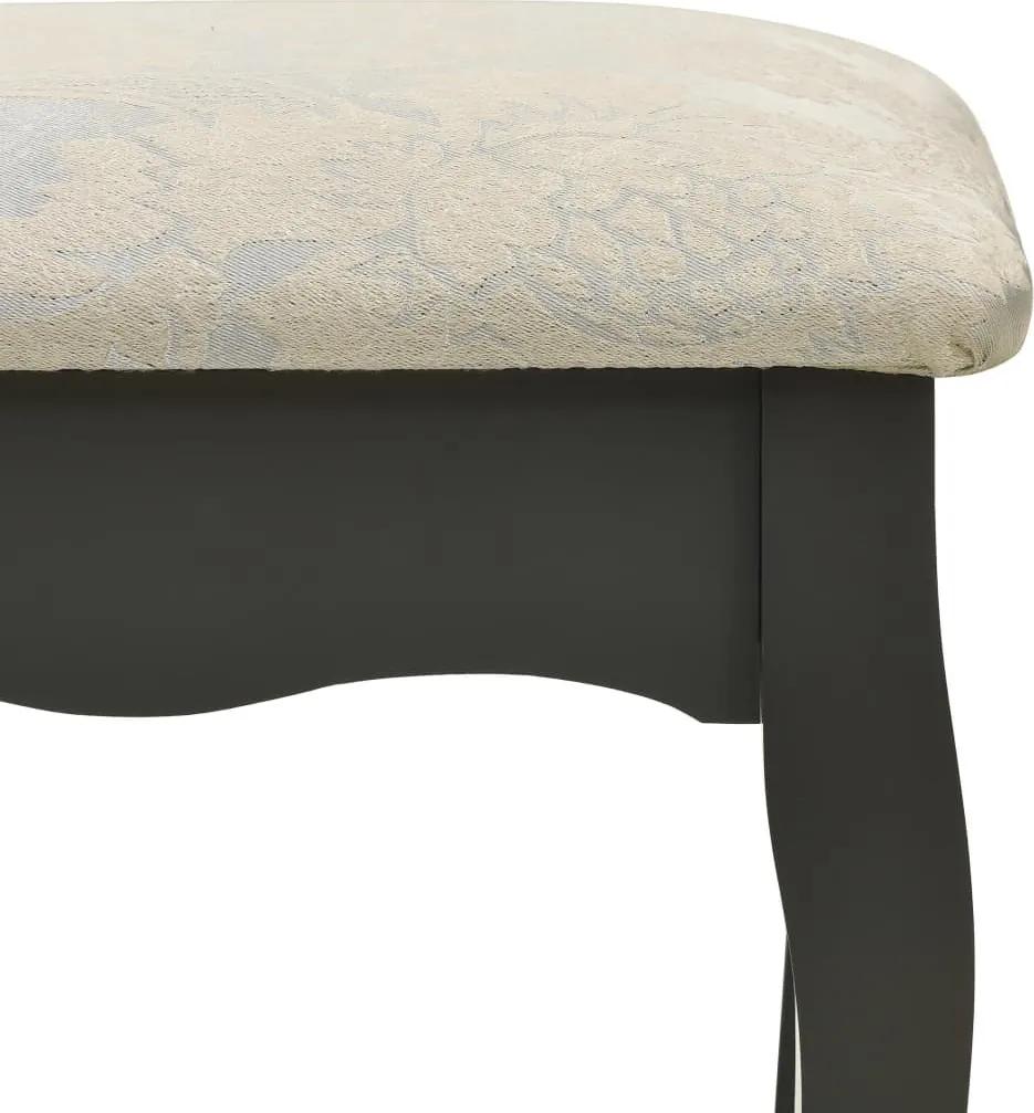 vidaXL Toaletní stolek se stoličkou 80 x 69 x 141 cm pavlovnia [289321] Barva: Šedá