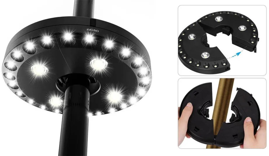 LED lampa ke slunečníkům