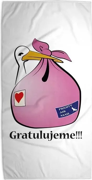 Sablio Ručník Gratulujeme!!! - 30x50 cm