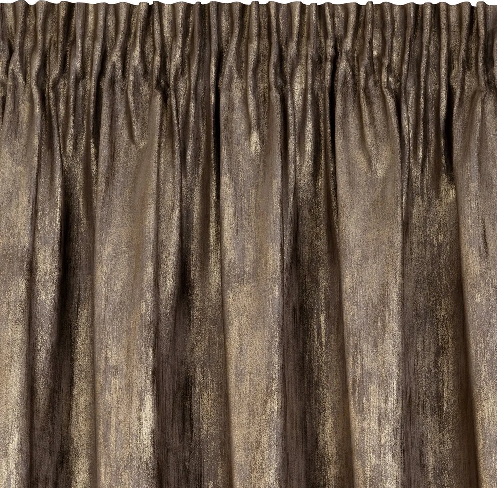 ZATEMŇOVACÍ ZÁVĚS NA PÁSCE ESTEL 140 X 270 CM HNĚDÁ
