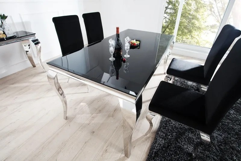Jídelní stůl Modern barokní 180 cm černý