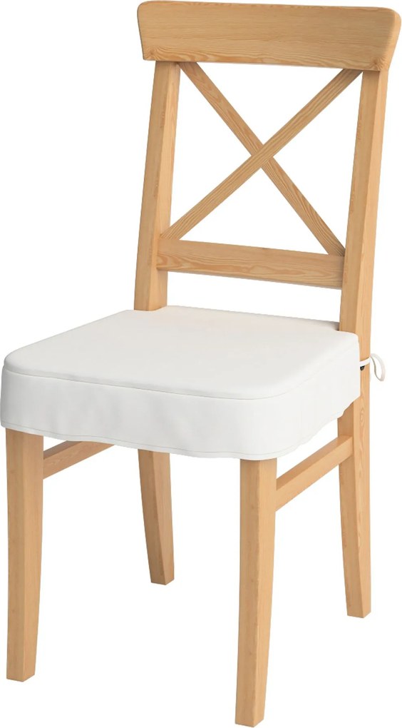 Sedák na židli IKEA Ingolf barva šedá látka pletený vzor