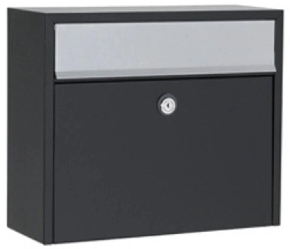 Jednoduchá poštovní schránka LT150, černá, Euro