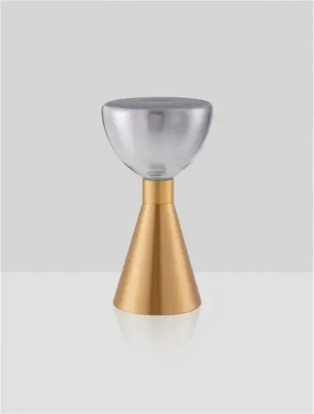LED zlato-kouřová stolní lampa Voi