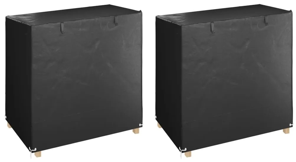 Plachty na zahradní houpačku 2 ks 8 oček 125x90x135/165 cm PE 3155381