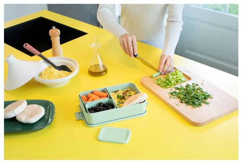 Brabantia MAKE&TAKE LARGE Obědový box Bento 25,5x16,7x6,2 cm - nefritově zelená