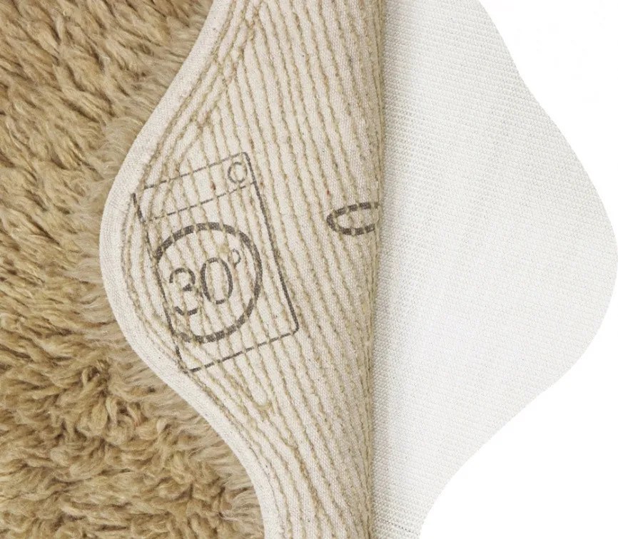 Vlnený koberec Woolly - Sheep Beige, 75x110 tvar kožušiny, béžová, obývacia izba, Lorena Canals