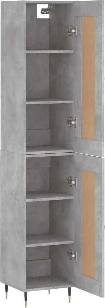 Skříň highboard betonově šedá 34,5x34x180 cm kompozitní dřevo 3200437
