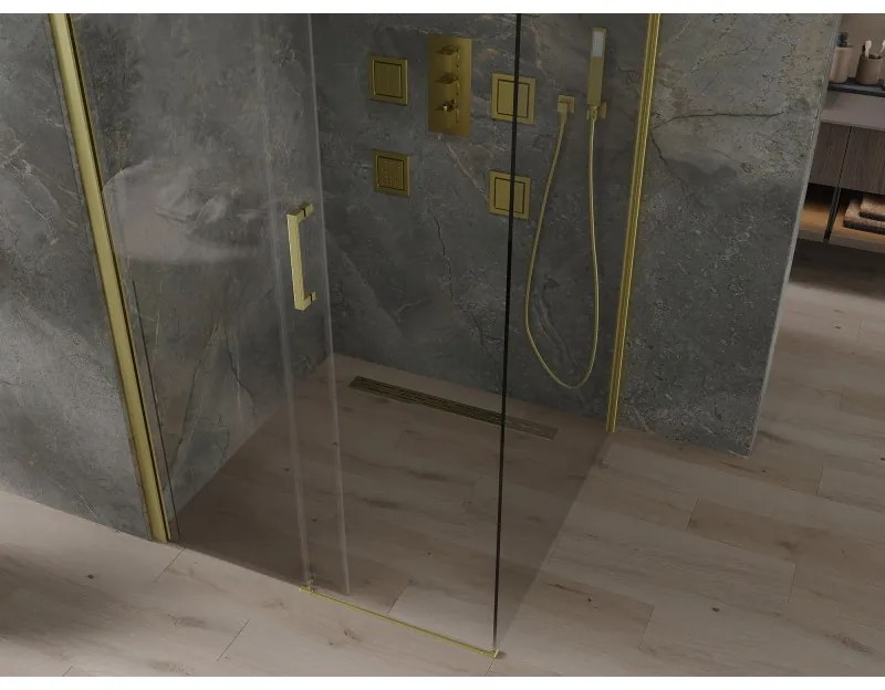 Mexen Omega sprchový kout 100x100cm, 8mm sklo, zlatý profil-čiré sklo, 825-100-100-50-00