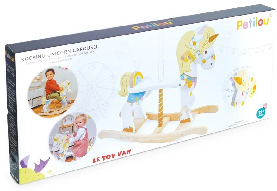 Le Toy Van Petilou Dřevěný houpací jednorožec