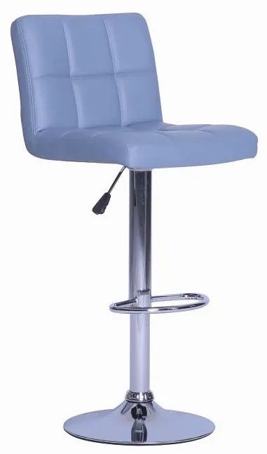 Barová židle KANDY  | ekokůže šedá, chrom