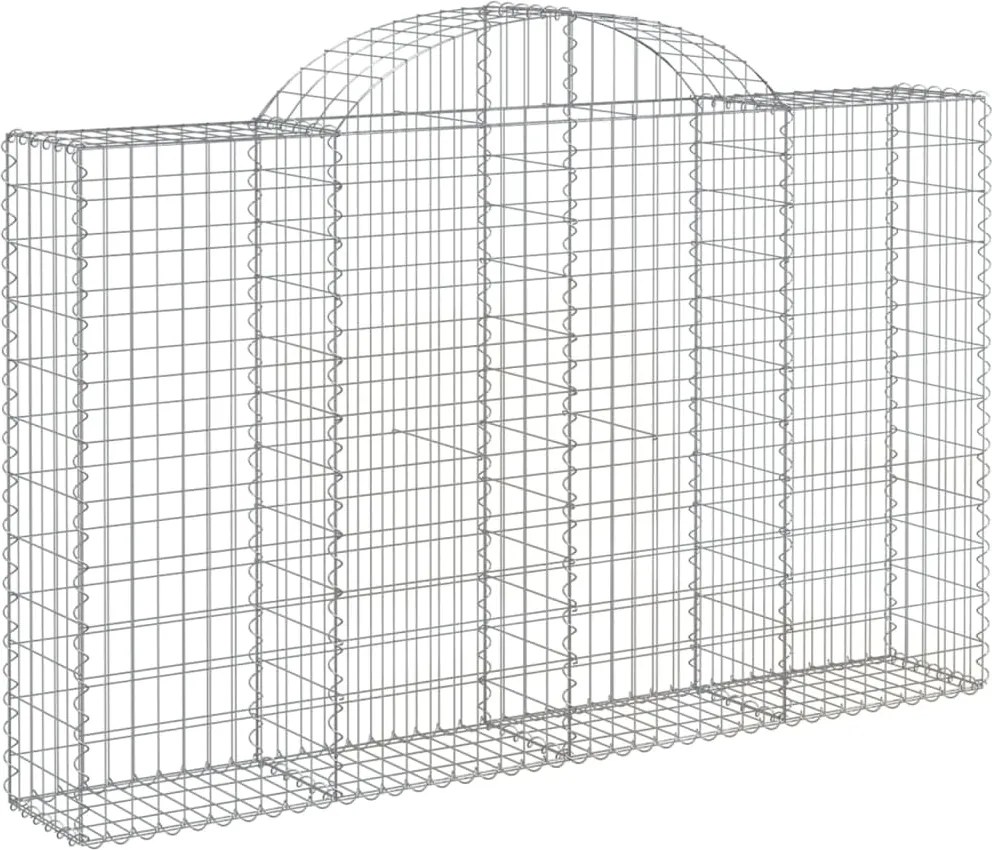 Klenuté gabionové koše 9 ks 200x30x120/140cm pozinkované železo 3146138