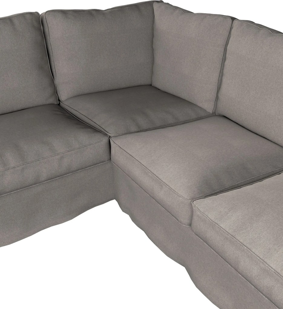 Potah na pohovku IKEA Ektorp rohová barva béžová látka pletený vzor