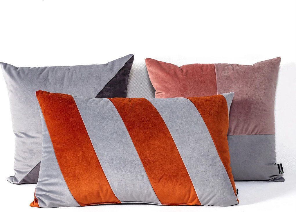 Obdélníkový polštář grey copper