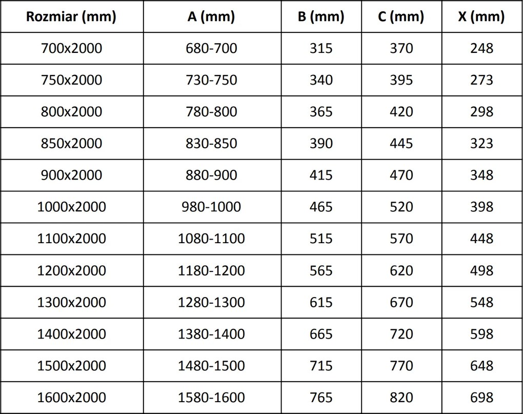 Mexen Velar, posuvné dveře do otvoru 80x200 cm, 8mm čiré sklo, chromová, 871-080-000-01-01